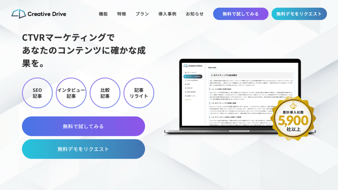 【2025年】ブログ記事作成AIライティングツール14選【無料あり】